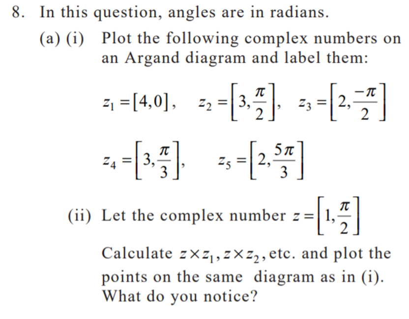 Solved 8. In this question, angles are in radians. (a) (i) | Chegg.com