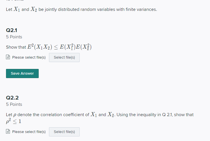 Solved Let X1 and X2 be jointly distributed random variables | Chegg.com