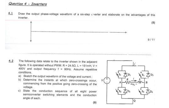 Solved Question 4 Inverters 4.1 Draw the output | Chegg.com