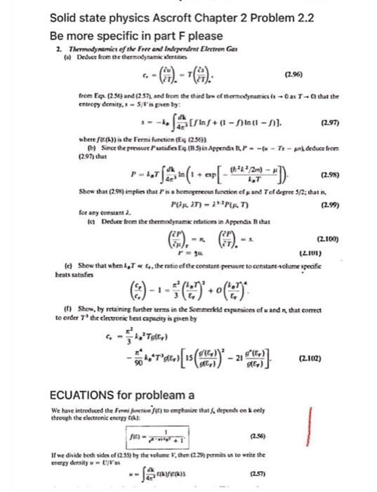 Solid state physics Ascroft Chapter 2 Problem 2.2 Be | Chegg.com