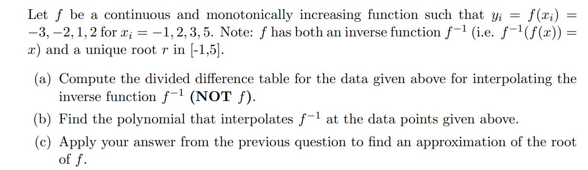 Solved Let f be a continuous and monotonically increasing | Chegg.com