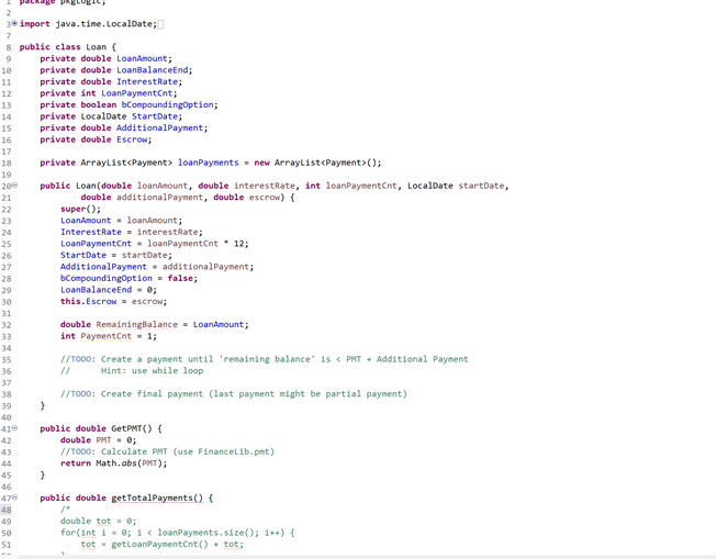 Solved & PABLORAC 3 import java.time. LocalDate; 7 8 public | Chegg.com