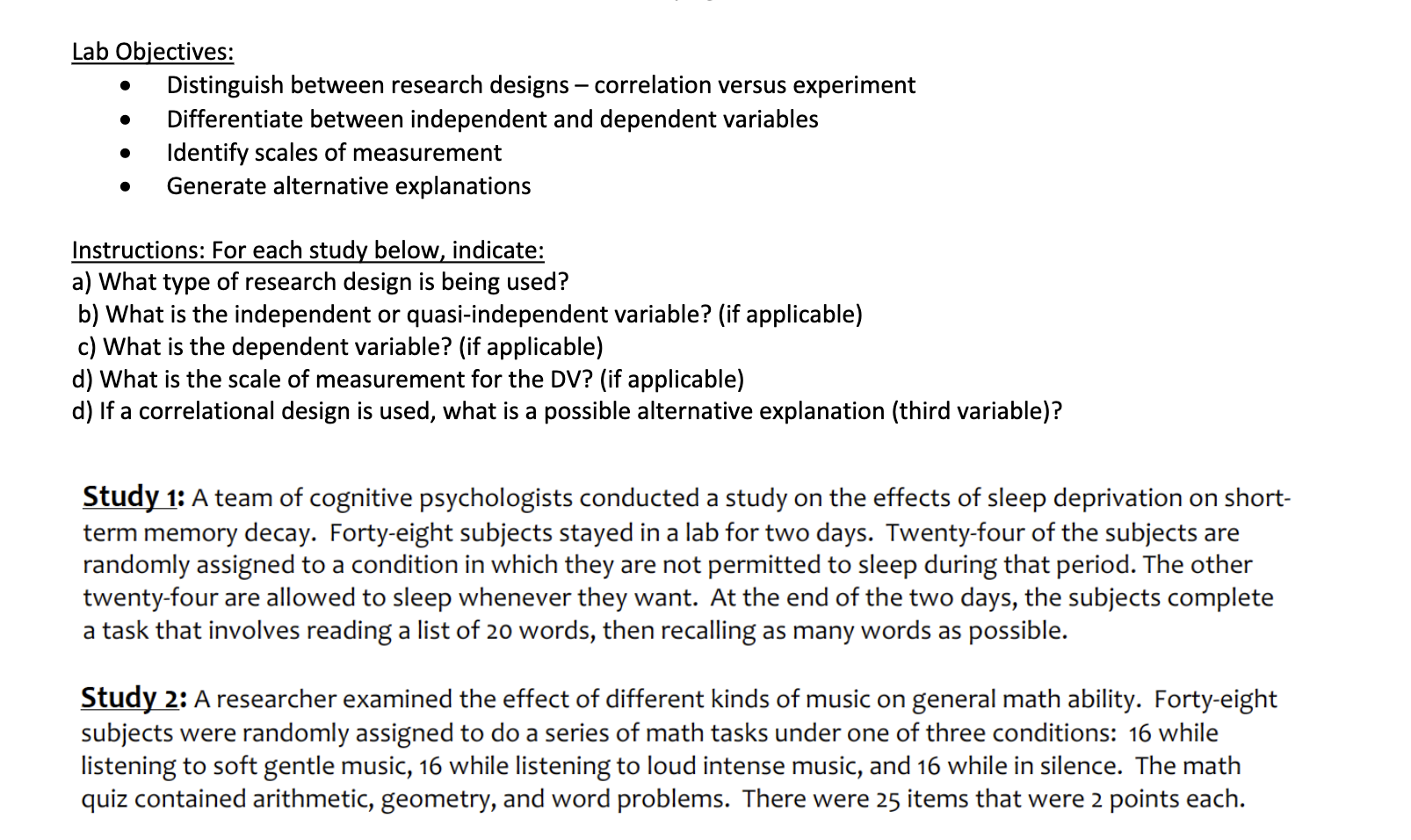 Solved Lab Objectives: - Distinguish between research | Chegg.com