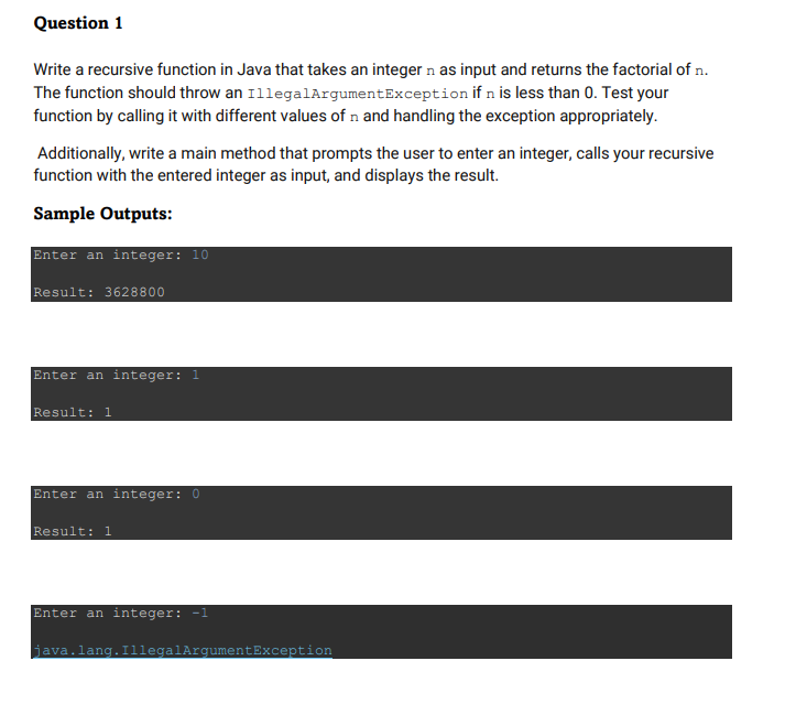 Solved Write a recursive function in Java that takes an | Chegg.com
