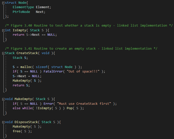 Ostruct Node ElementType Element; PtrToNode Next; /* | Chegg.com