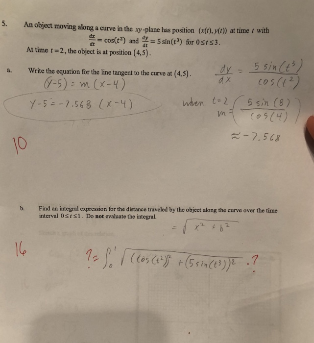 Solved Find an integral expression for the distance traveled | Chegg.com