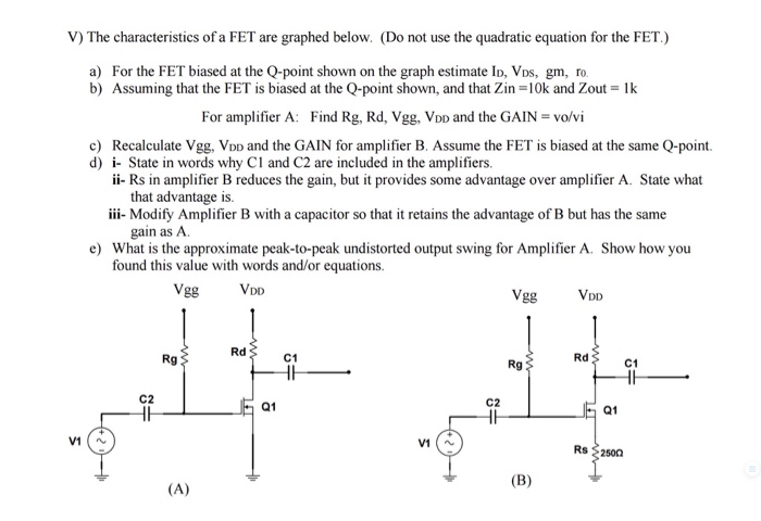 Solved V) The characteristics of a FET are graphed below. | Chegg.com