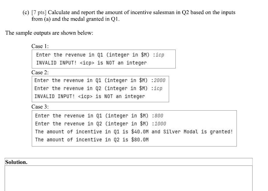 Solved sales company implemented a new incentive scheme for | Chegg.com