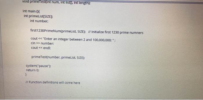 Solved W6 Lab 2 A positive integer n is called prime if n > | Chegg.com