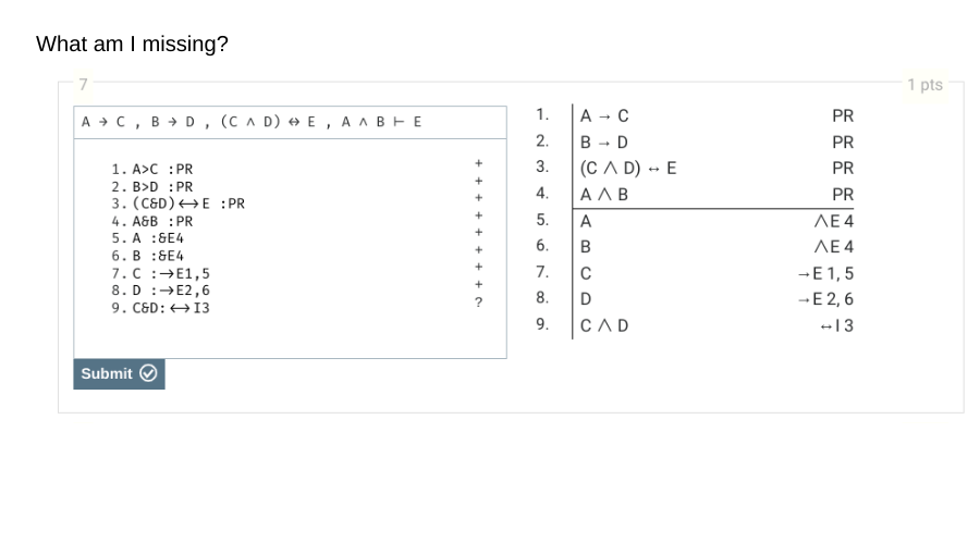 What am I missing? | Chegg.com