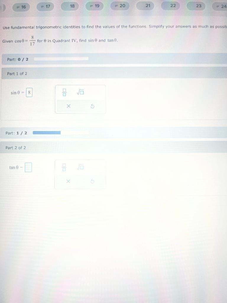 Use fundamental trigonometric identities to find the | Chegg.com