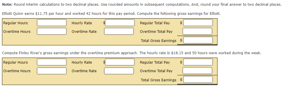 Solved times their regular hourly rate of pay for work that | Chegg.com