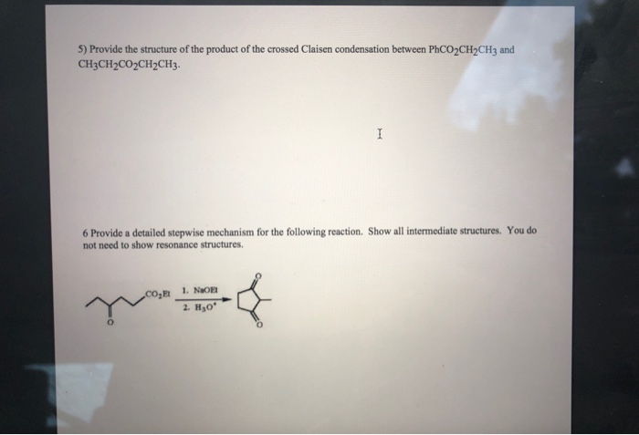 Solved 5) Provide the structure of the product of the | Chegg.com