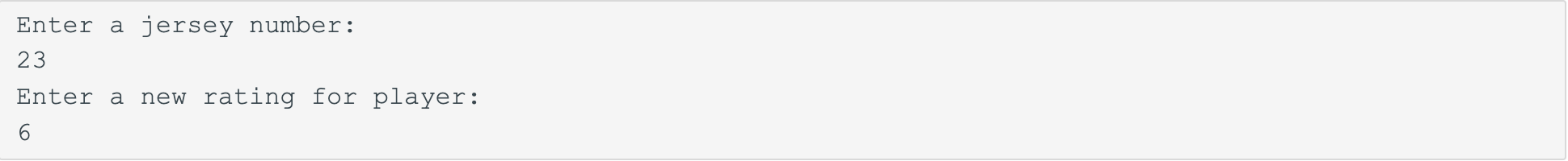 Solved 5.27 LAB*: Program: Soccer team roster | Chegg.com