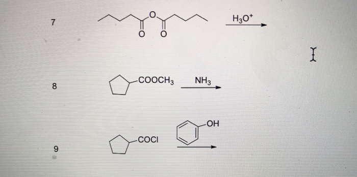Solved COOCH3 NH3 8 OH COCI 9 | Chegg.com