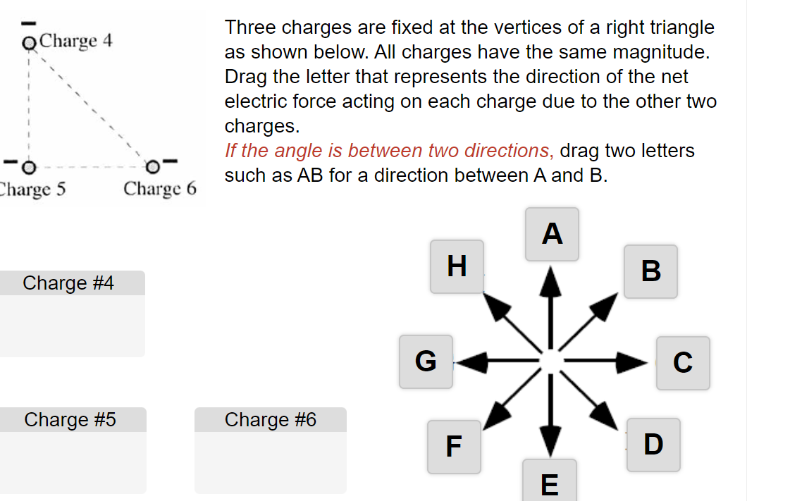 Solved Three charges are fixed at the vertices of a right | Chegg.com