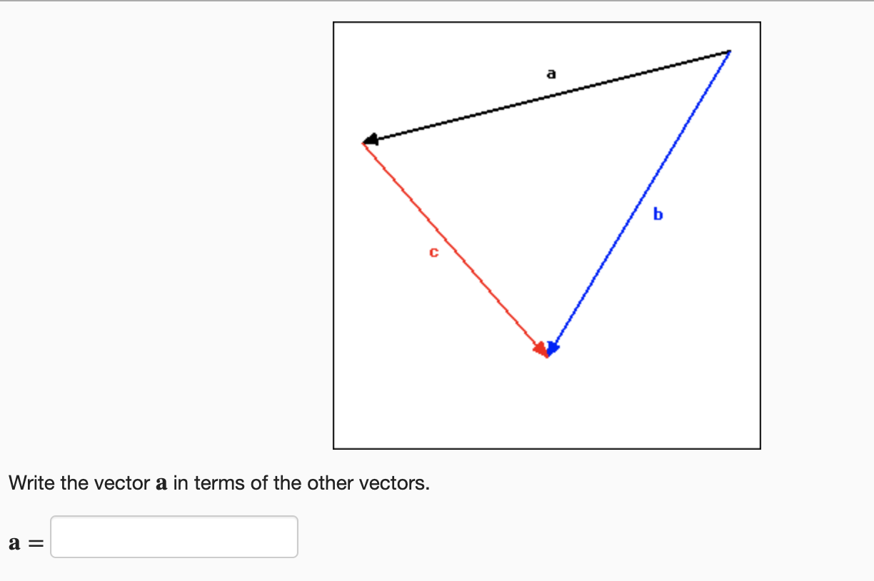 Solved a Write the vector a in terms of the other vectors. a | Chegg.com