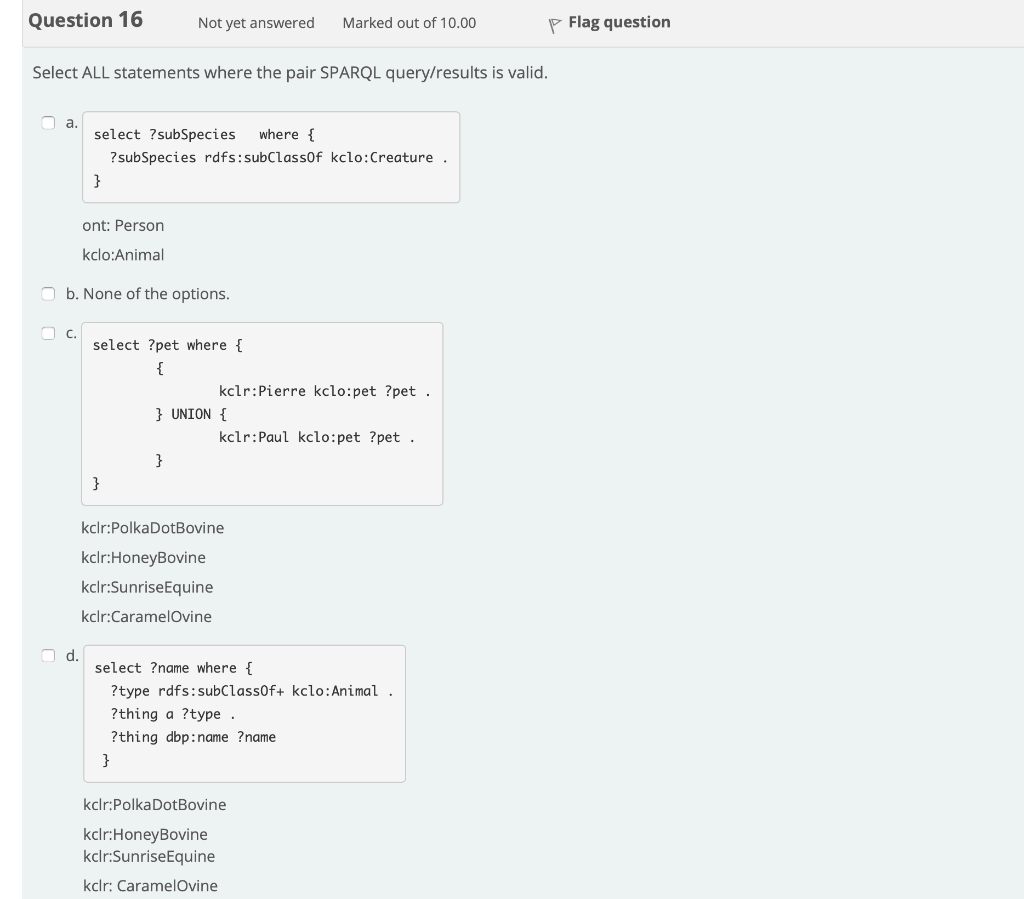 You are given the following RDF data in turtle | Chegg.com