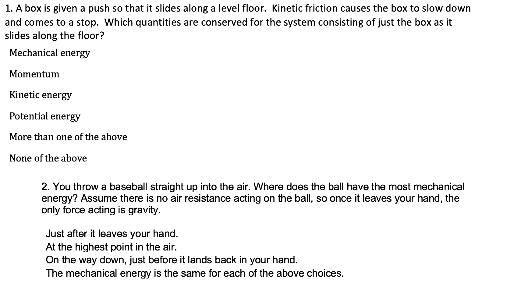 Solved 1. A box is given a push so that it slides along a | Chegg.com
