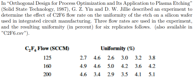 Solved In “Orthogonal Design for Process Optimization and | Chegg.com