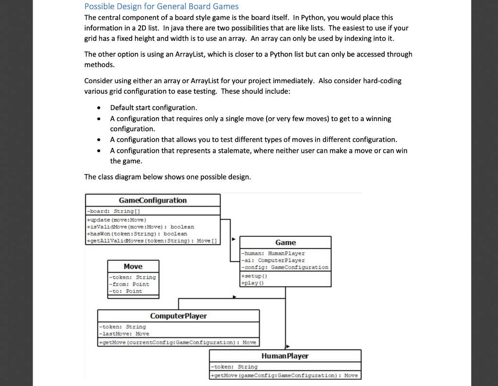 Possible Design for General Board Games The central | Chegg.com