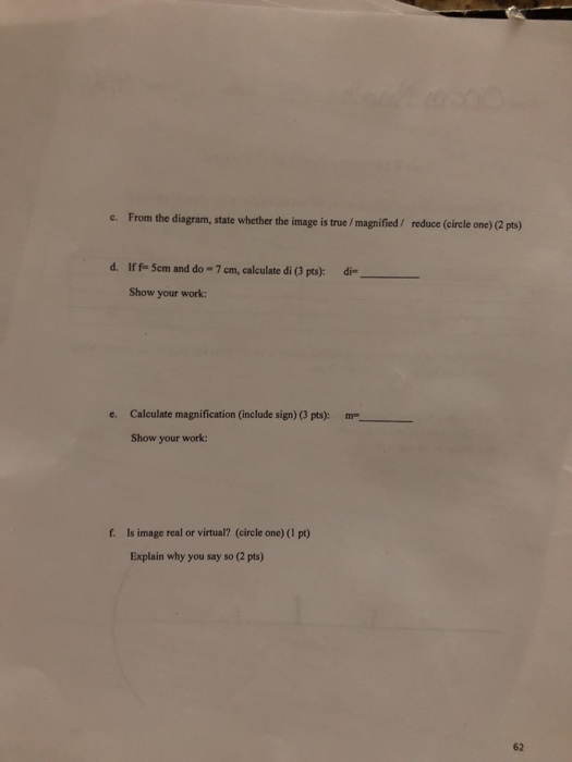 Solved 3. On the Ray Tracing Template draw: Three principal | Chegg.com