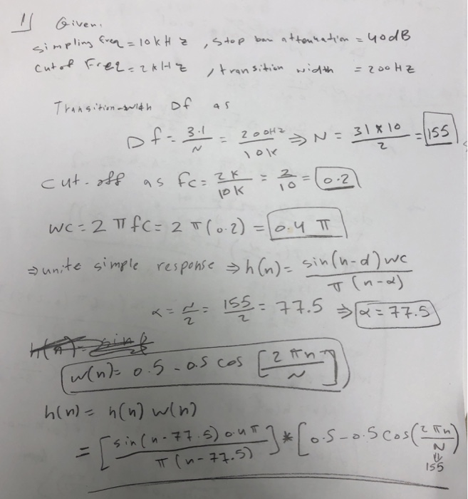 1. Using the windowing functions discussed in class, | Chegg.com