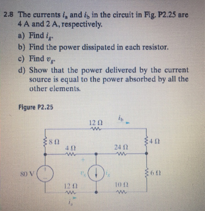 Solved 2.8 The currents i, and ib in the circuit in Fig. | Chegg.com