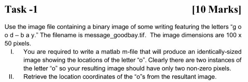 Solved Task-1 [10 Marks] Use the image file containing a | Chegg.com