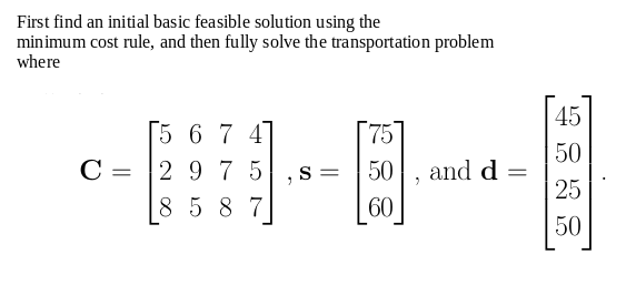 Solved First find an initial basic feasible solution using | Chegg.com