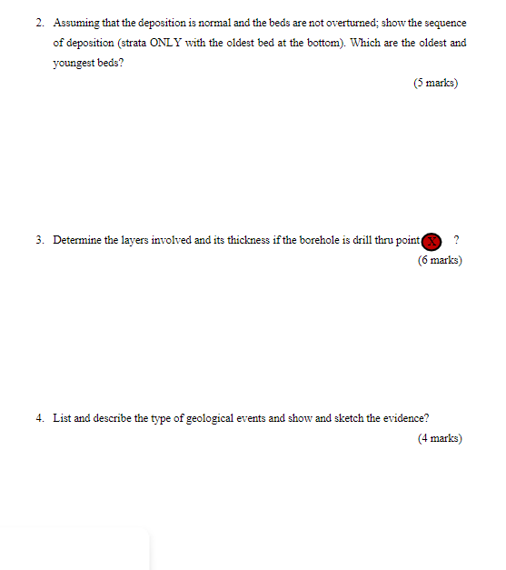 Solved 1. Using contour and strike lines and other geologic | Chegg.com