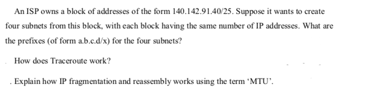Solved An ISP owns a block of addresses of the form | Chegg.com