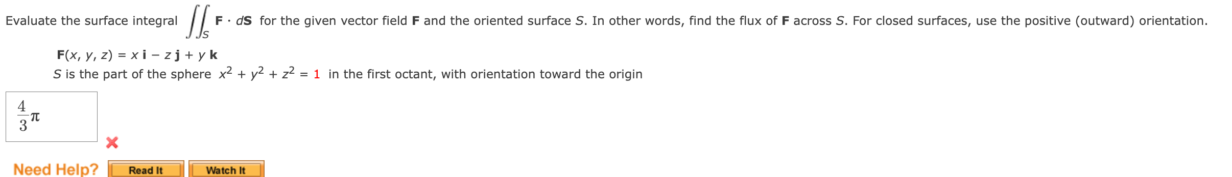 Solved Jsf F Ds For The Given Vector Field F And The 