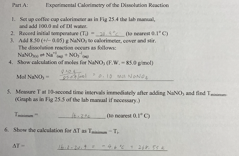 Solved Thermodynamics for Dissolving an Ionic Salt (NaNO3()) | Chegg.com