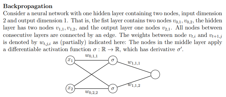 Solved Backpropagation Consider a neural network with one | Chegg.com