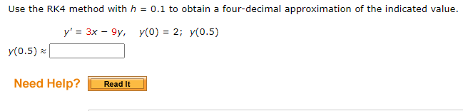 Solved Use the RK4 method withh = 0.1to obtain a | Chegg.com