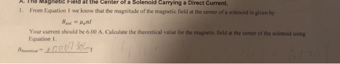 Solved Need help calculating theoretical value for magnetic | Chegg.com