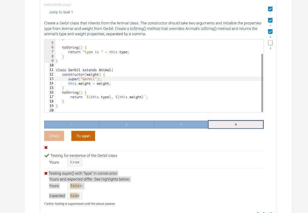 Solved Create a Gerbil class that inherits from the Animal | Chegg.com