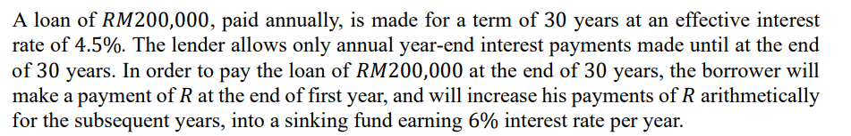 Solved determine,(i) ﻿R(ii) ﻿Total principal repayment for | Chegg.com