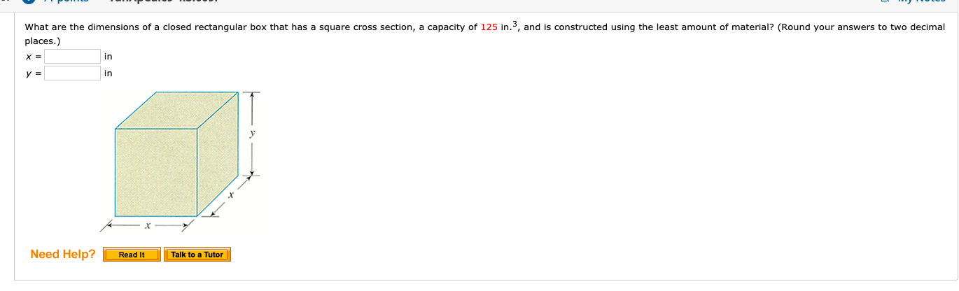 Solved What are the dimensions of a closed rectangular box | Chegg.com