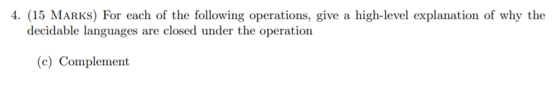 Solved 4. (15 MARKS) For each of the following operations, | Chegg.com