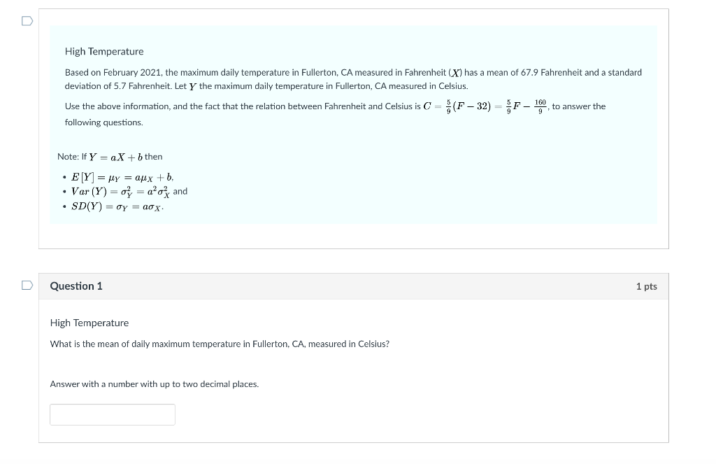 Solved D High Temperature Based on February 2021, the | Chegg.com