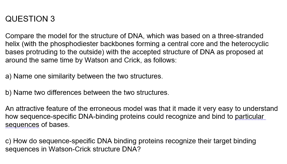 Solved QUESTION 3 Compare the model for the structure of | Chegg.com