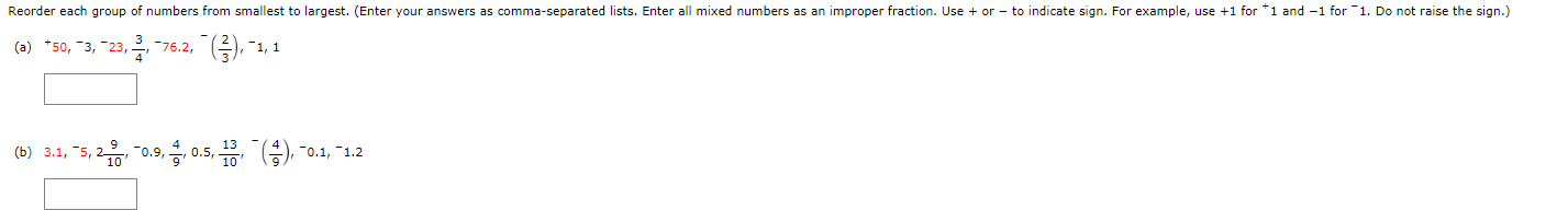 Solved Reorder each group of numbers from smallest to | Chegg.com