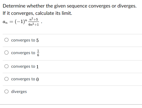 Solved Determine whether the given sequence converges or | Chegg.com