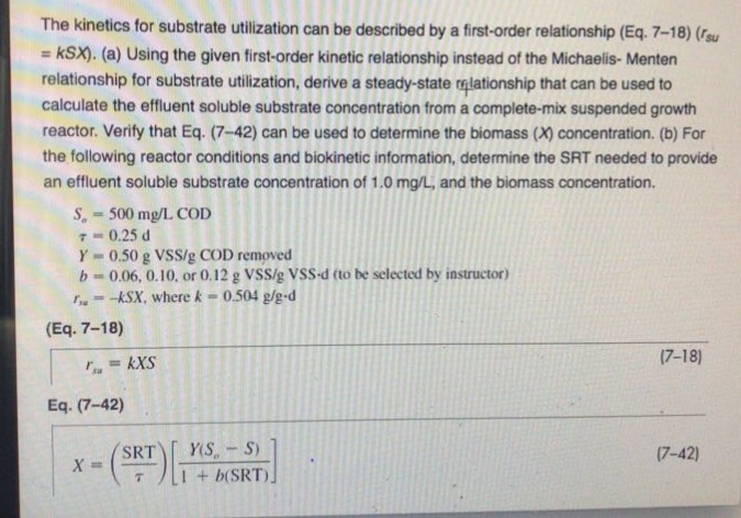 Solved The kinetics for substrate utilization can be | Chegg.com