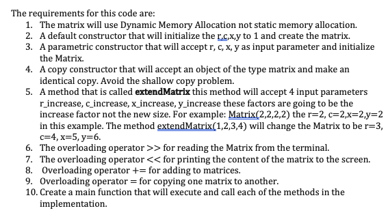 Matrix will be 4D matrix. The variables are r, c, x | Chegg.com