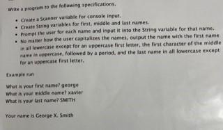 Solved Java Help in Formatting Example Run: when the user | Chegg.com
