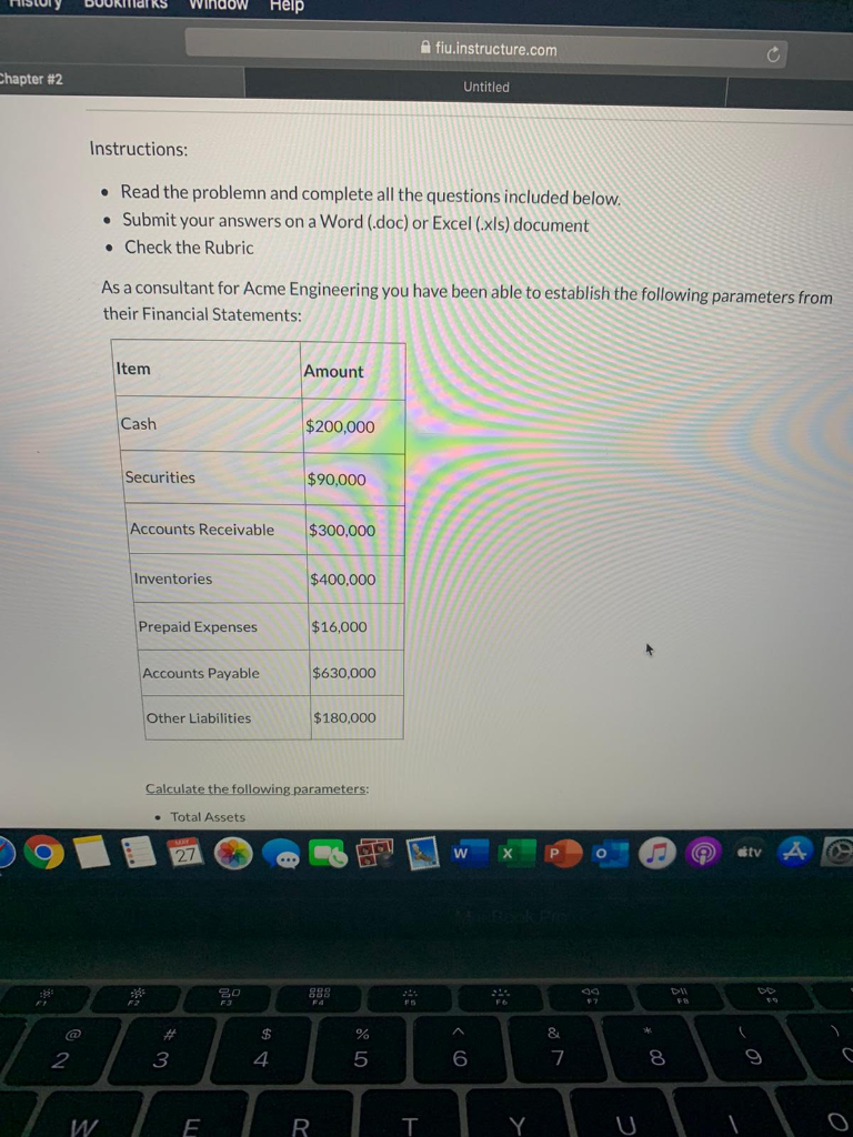 Solved Window Help A fiu.instructure.com Chapter #2 Untitled | Chegg.com