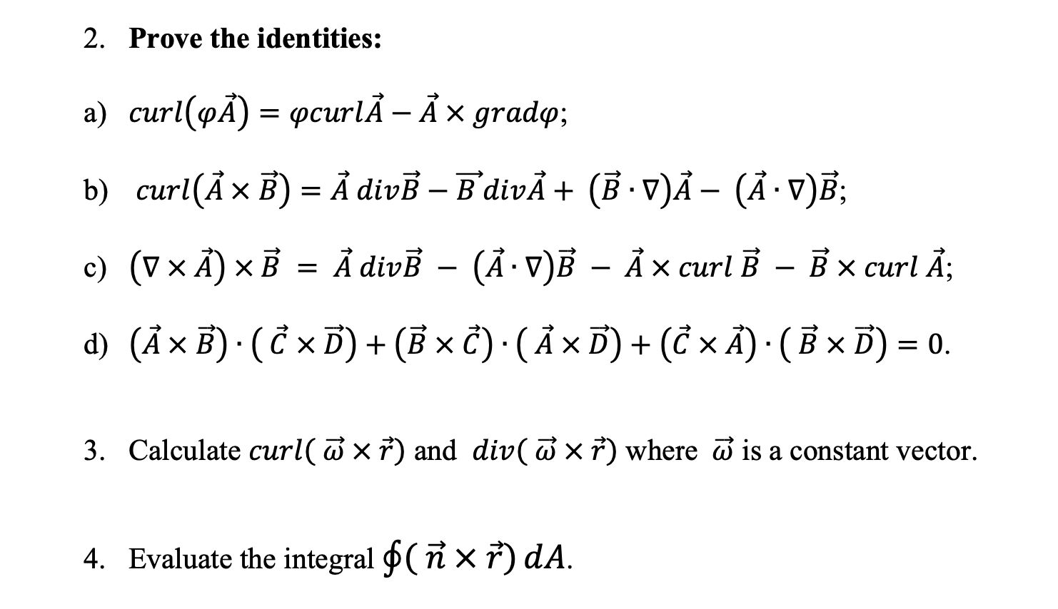 Solved Prove the identities:a) | Chegg.com